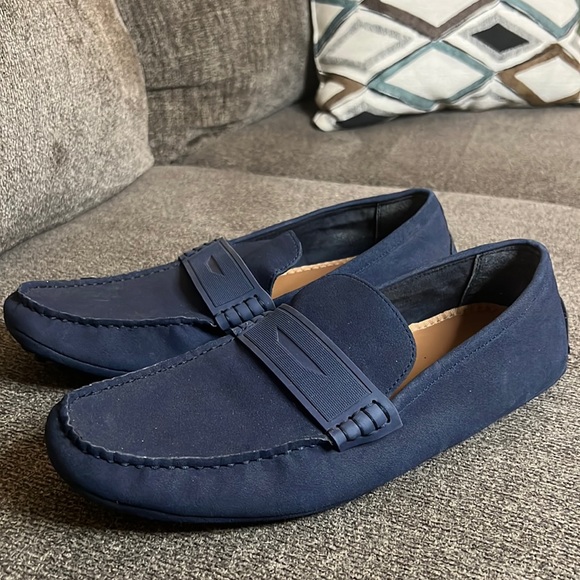 Aldo | Shoes | Aldo Suede Drivers Loafers Blue Marine Size | Poshmark
